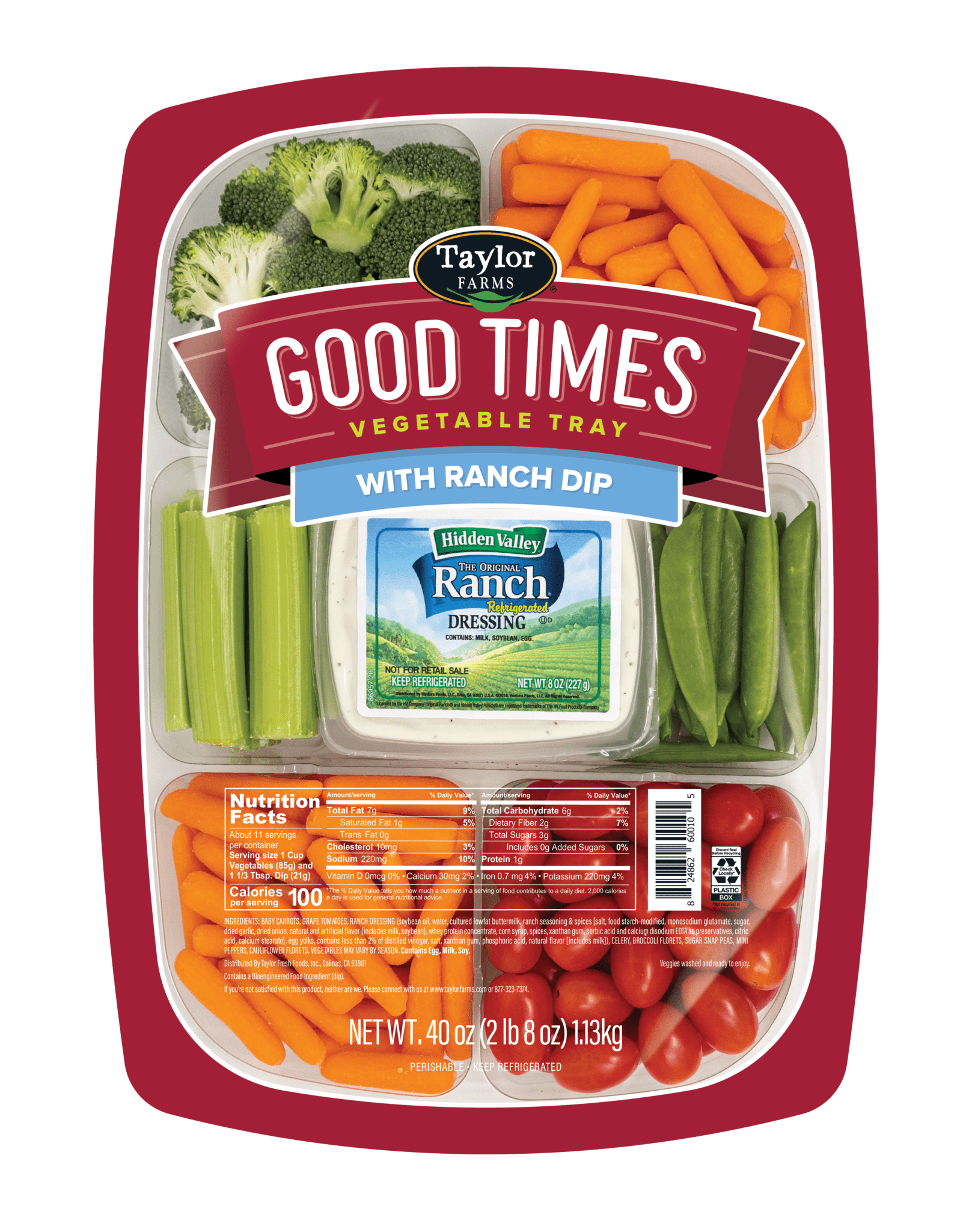 Vegetable Tray with Peas and Peppers - Taylor Farms