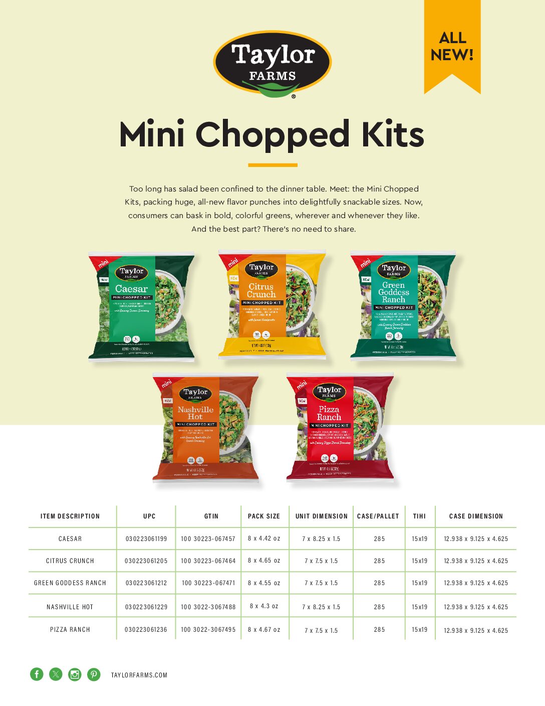 Sell Sheets - Taylor Farms