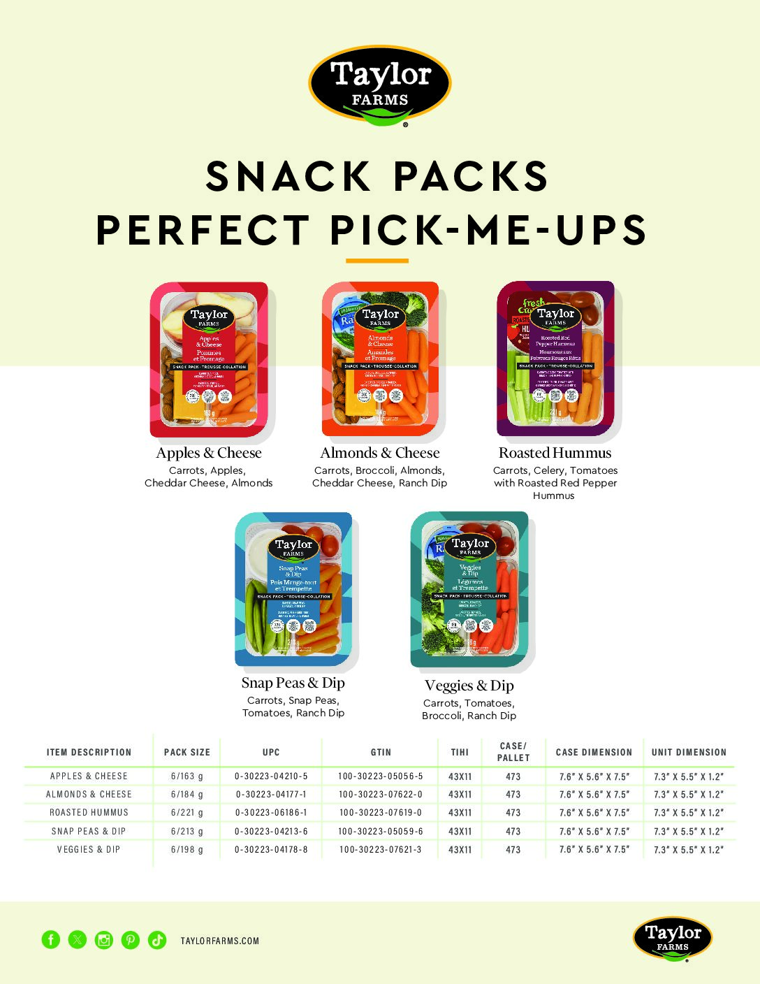 Sell Sheets - Taylor Farms